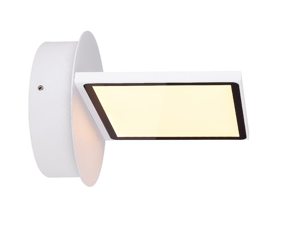 ZIDNA LAMPA METAL BELA, 1XLED