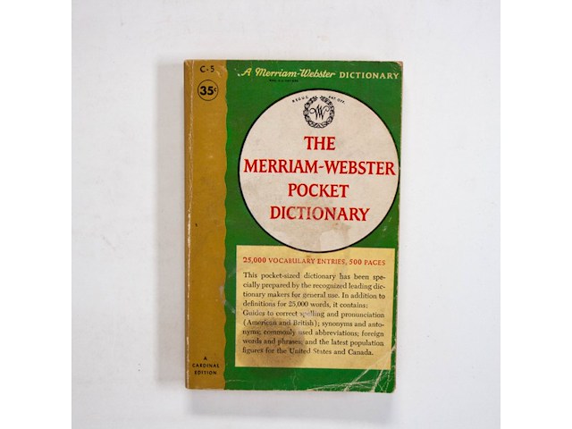 The Merriam - Webster pocket dictionary