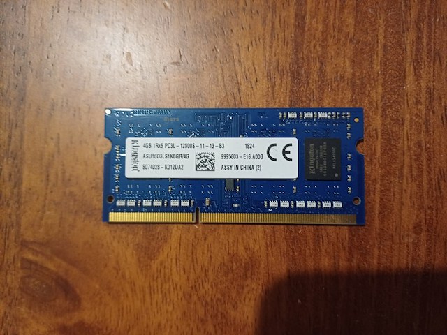 Ram memorija BR5 DDR3 Kingston 4GB , 1600Mhz , PC3L