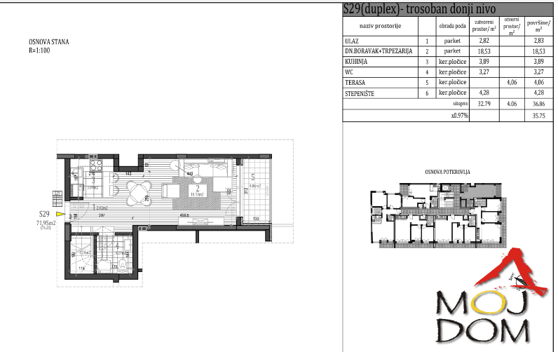 Stan,NOVI SAD,NOVA DETELINARA,kv: 72, € 185300, ID: 1026207