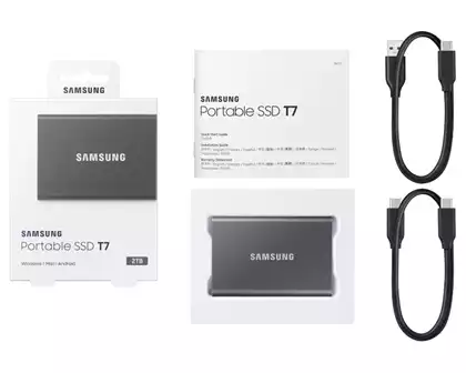 Samsung Portable T7 2TB sivi eksterni SSD MU-PC2T0T