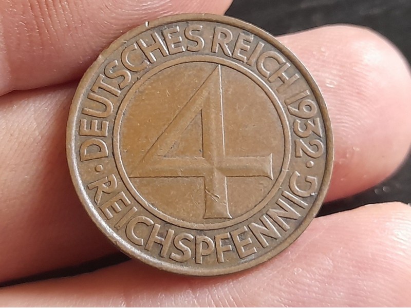 Nemacka, 4 pfennig 1932