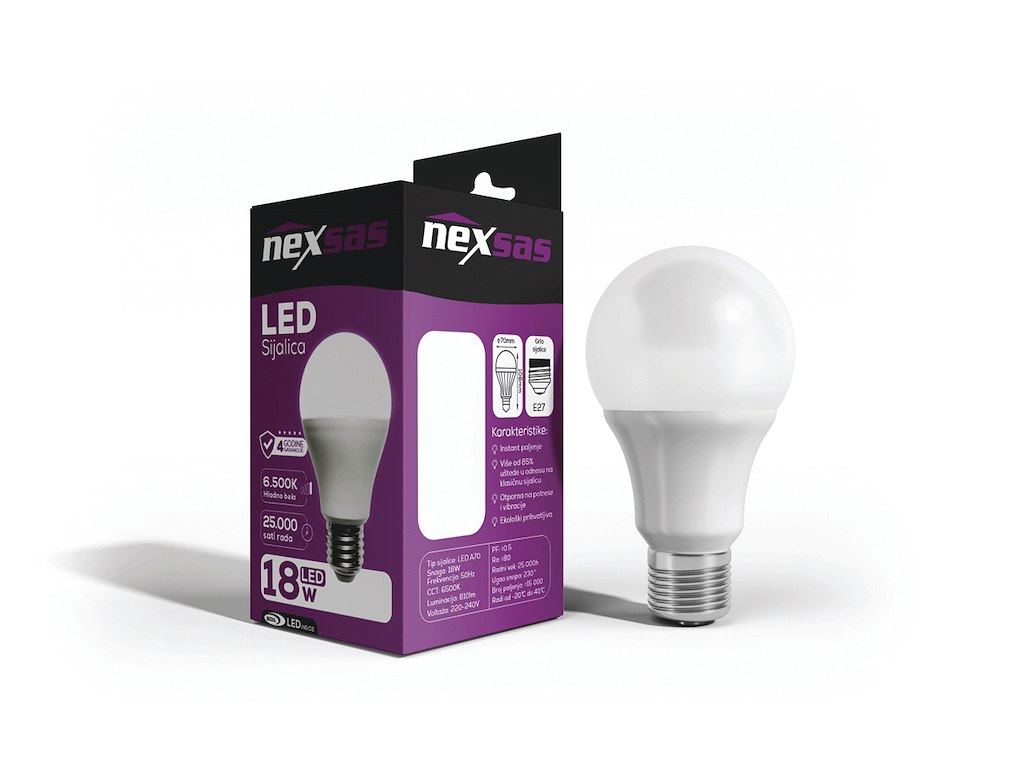 NEXSAS LED SIJALICA A60 15W E27 3000K