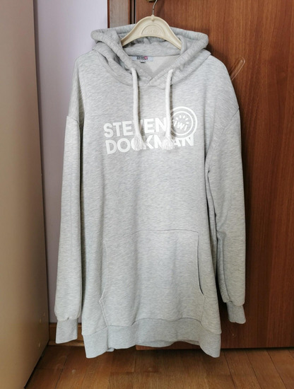 Steven Dockman x Kiwi silver hoodie