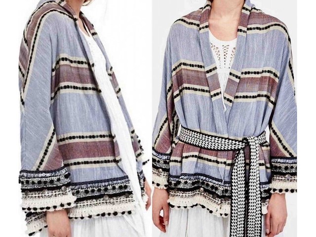 *ZARA* kimono kardigan u boho fazonu