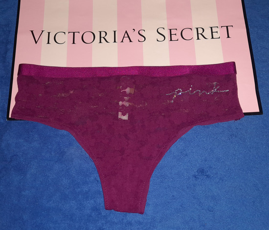 Victoria secret PINK bordo cipka brazilke NOVO!