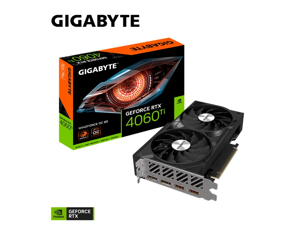 Grafička karta GIGABYTE RTX 4060 Ti GV-N406TWF2OC-8GD NVD/8GB/GDDR6/128bit/crna