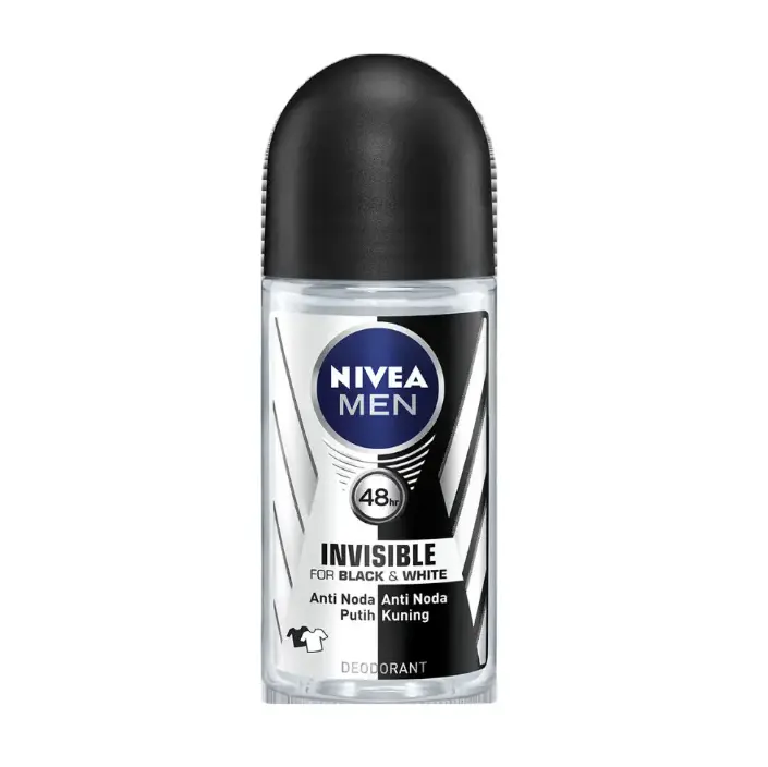 NIVEA Muški dezodorans roll-on Black & White 50 ml