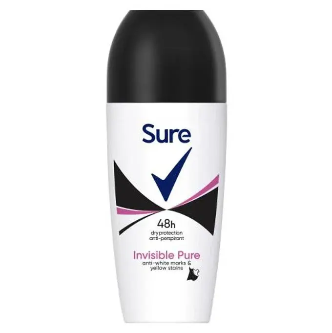 SURE Ženski dezodorans roll-on Invisible pure 50 ml