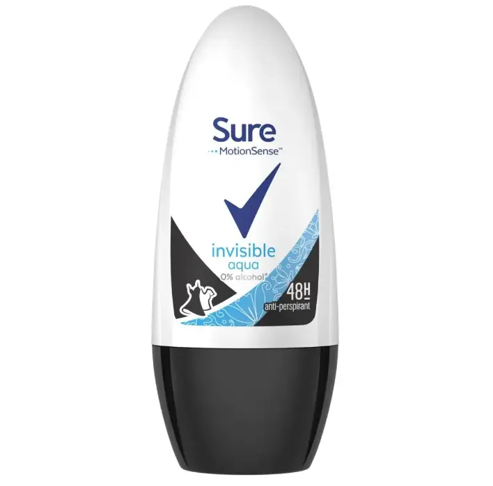 SURE Ženski dezodorans roll-on Invisible aqua 50 ml