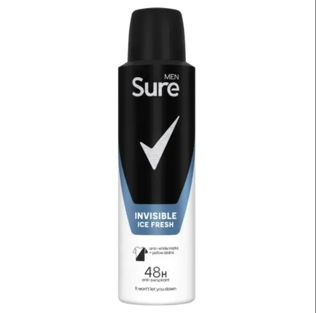 SURE Muški dezodorans Invisible fresh ice 150 ml