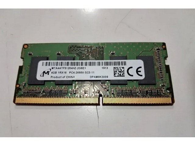 Memorija za laptop 4GB DDR4 2666mhz 1.2v Micron