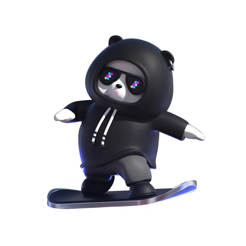 JWD Auto igračka Snowboard Teddy, Crna