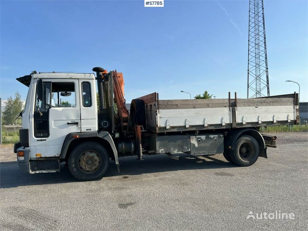 Volvo FL6 truck with crane and tipper kiper