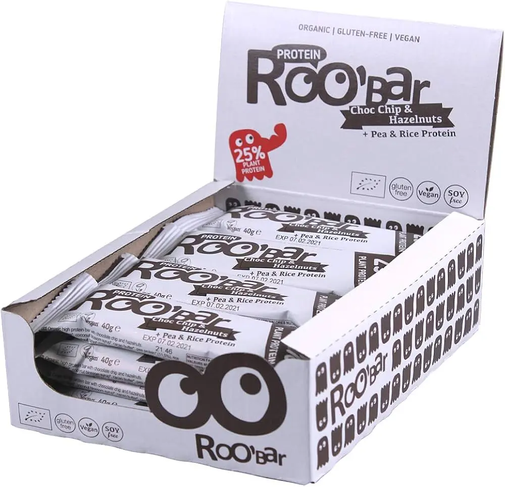 Roobar Proteinska pločica, Lešnik i čokolada, 16x40g