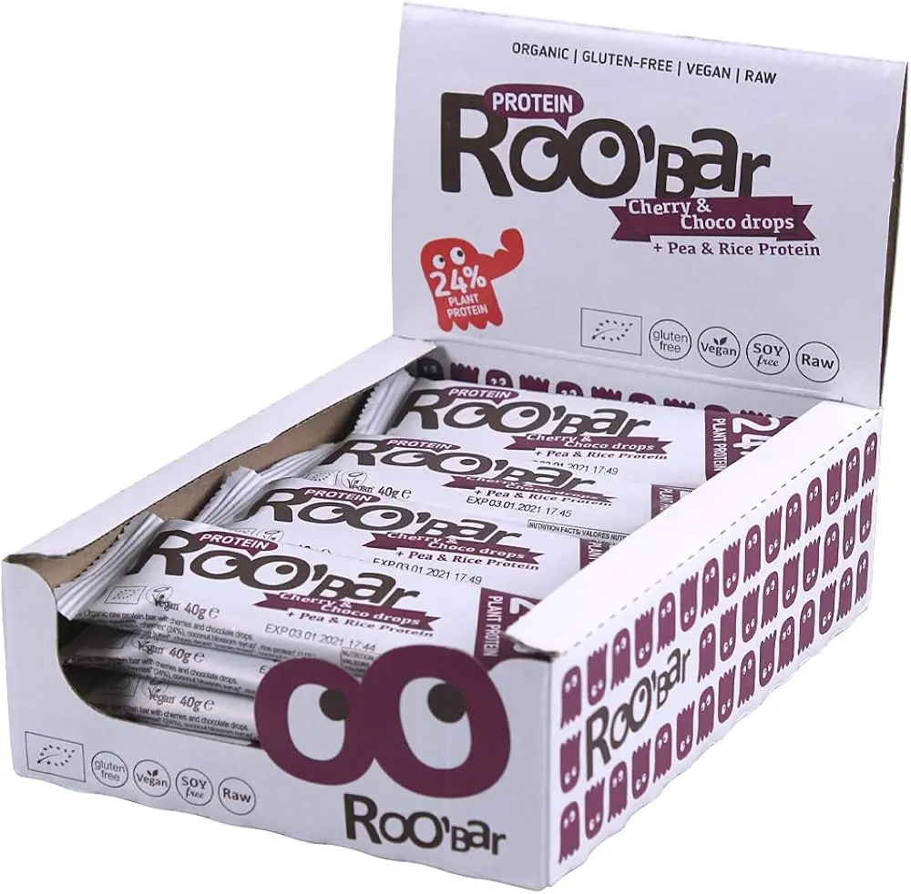 Roobar Proteinska pločica, Trešnja i čokolada, 16x40g