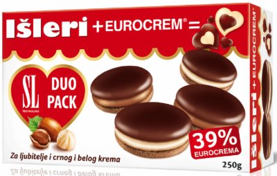 KEKS IŠLERI SA EUROKREMOM DUO EUROCREM 250G
KEKS IŠLERI SA EUROKREMOM DUO EUROCREM 250G