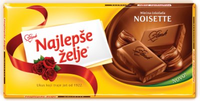 ČOKOLADA MLEČNA NOISETTE NAJLEPŠE ŽELJE 85G
ČOKOLADA MLEČNA NOISETTE NAJLEPŠE ŽELJE 85G