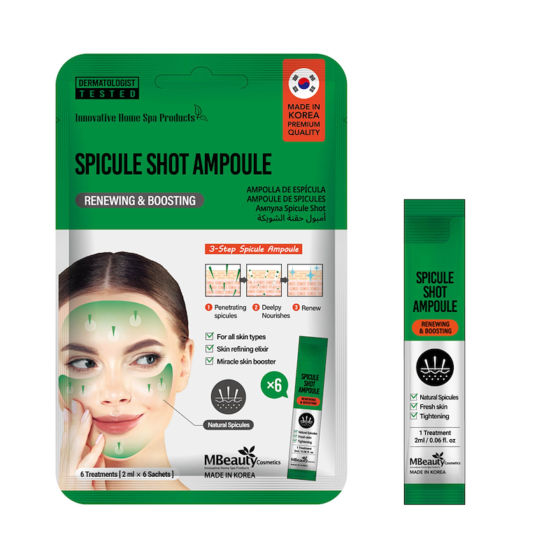 MBeauty Spicule Shot Ampoule, ampule za kožu lica sa spikulama, 6 tretmana ( 2mlx6)