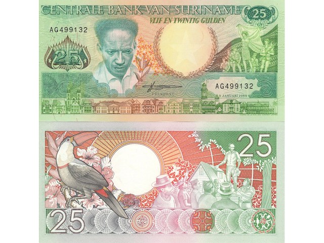 Surinam SURINAME 25 Gulden 1988 UNC, P-132