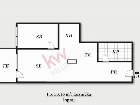 Stan 1.5, 53m2, Loznička (Beograd), 240000e