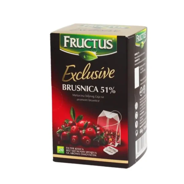 Brusnica 51% 20 kesica 44 g Fructus