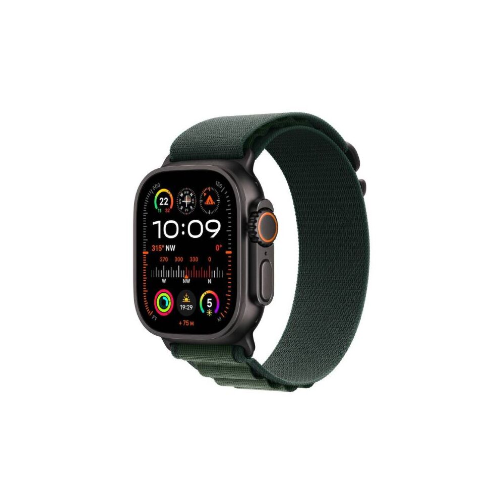 Apple Watch Ultra 2 49 mm Black Titanium Case with Dark Green MX4T3SE/A