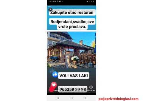 ZAKUP ETNO RESTORANA ZA PROSLAVE