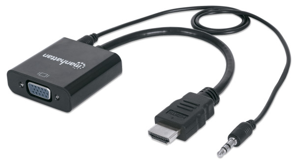 Adapter Manhattan 151559 HDMI/M - VGA/F + Audio