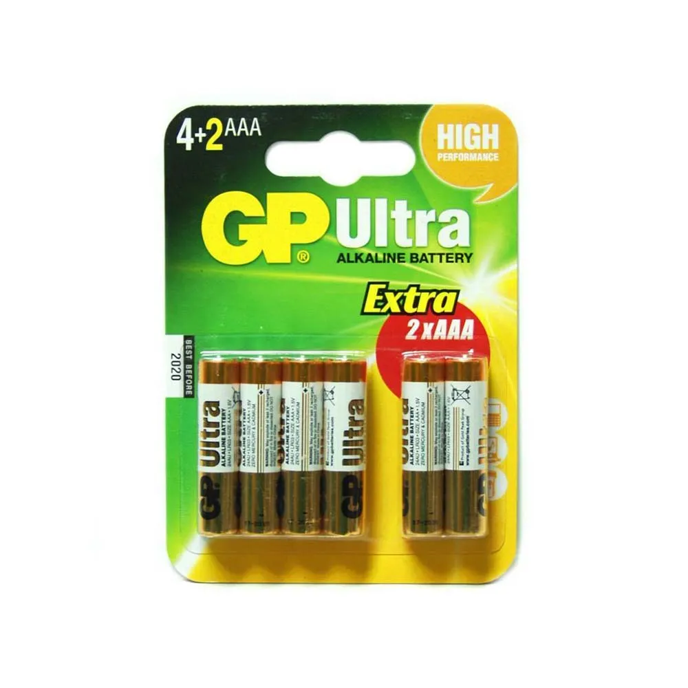 Gp Baterija GP ultra alkalna LR03 AAA 4+2