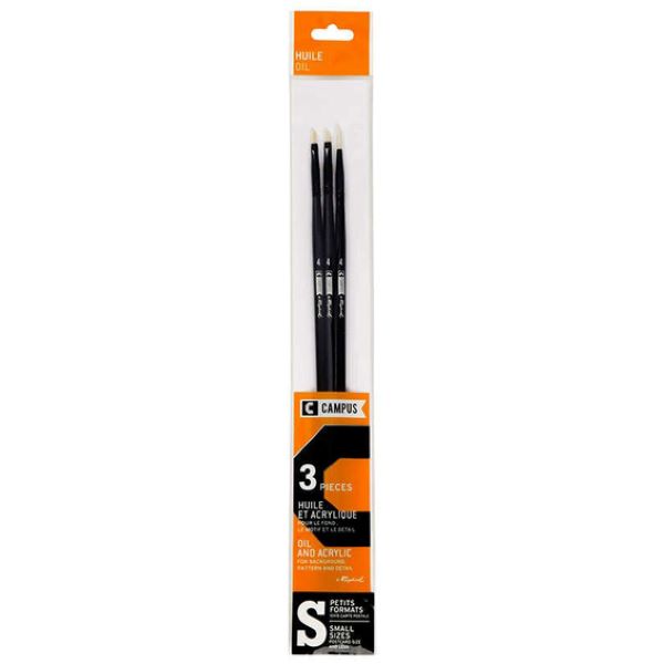 Sennelier Campus brushes set 3 oil brushes S