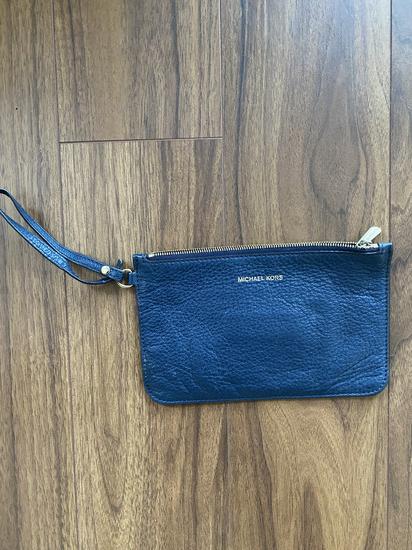 Michael Kors teget kozna clutch torba 22x14