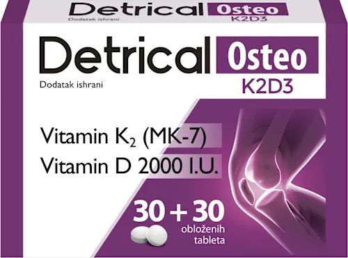 DR.THEISS
Detrical Osteo K2D3, 30+30 obloženih tableta, 60 kom
Dodatak ishrani