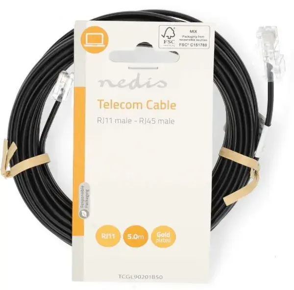 Nedis TCGL90201B50 Telefonski kabl RJ11 na RJ45, 5m