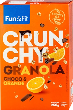 Fun&Fit
CRUNCHY GRANOLA choco narandža, 250 g