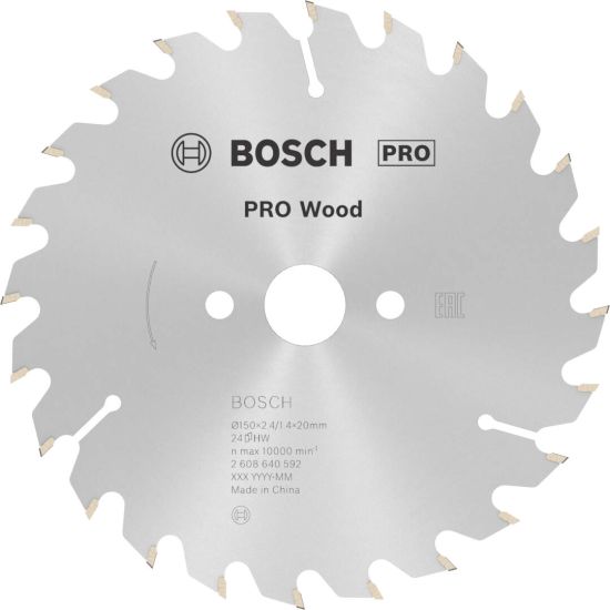 Bosch PRO Wood list kružne testere 150x2.4x20 mm 24z ATB max 10.000 o/min (2608640592)