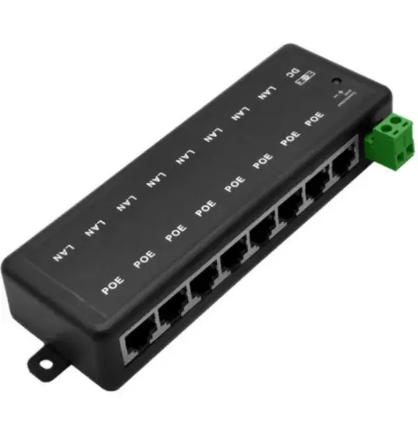 Gembird POE-INJ-8xRJ45 8CH Pasivni prolazni mrežni adapter, POE injector,IP mrežne kamere Ubiquiti, Mikrot