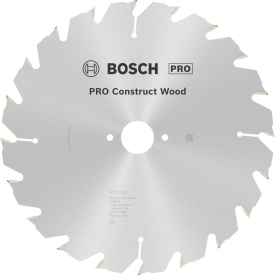 Bosch PRO Construct Wood list kružne testere 250x3.2x30 mm 20z HB max 6.000 o/min (2608641774)