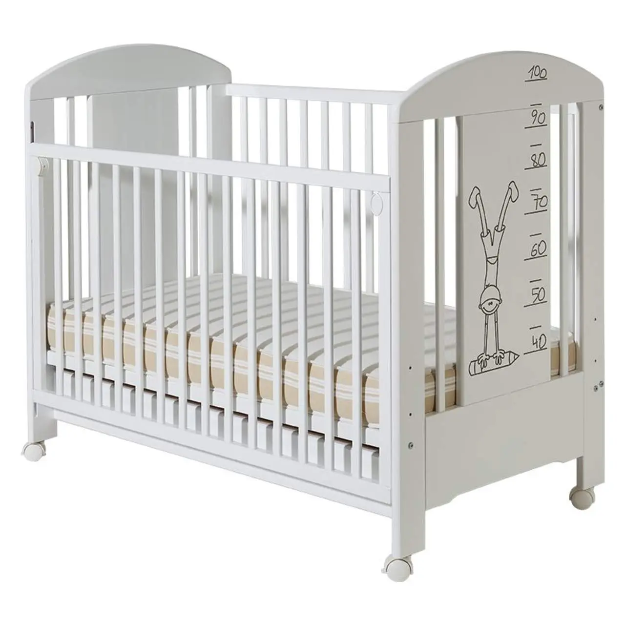 Bambino Krevetac za bebe Lolek, Sa fiokom, Beli