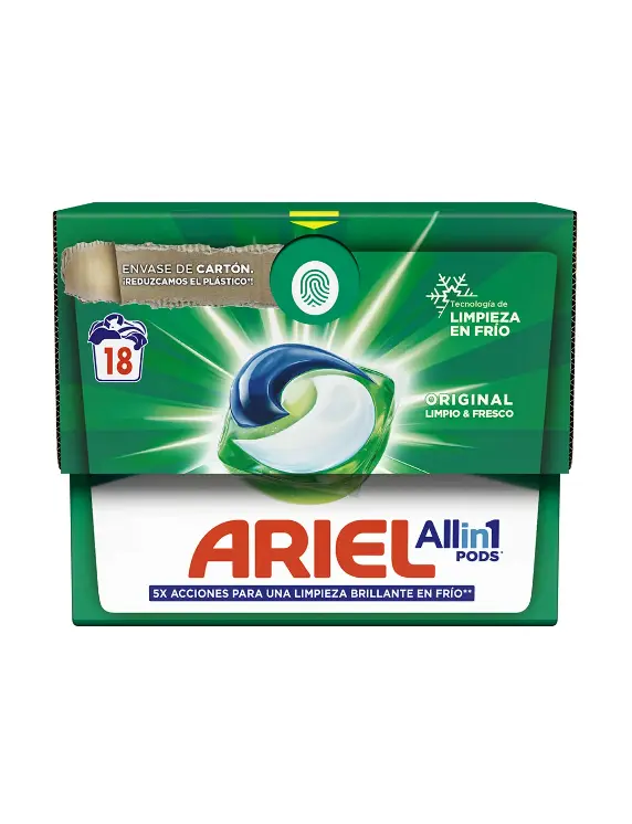 ARIEL All in One Pods Kapsule za pranje veša Original, 18 komada