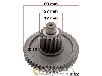 Zupčanik u reduktoru GY6 50cc 4T