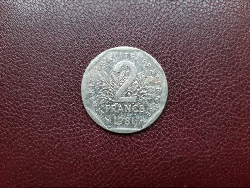 REPUBLIQUE FRANCAISE 2 FRANCS 1981