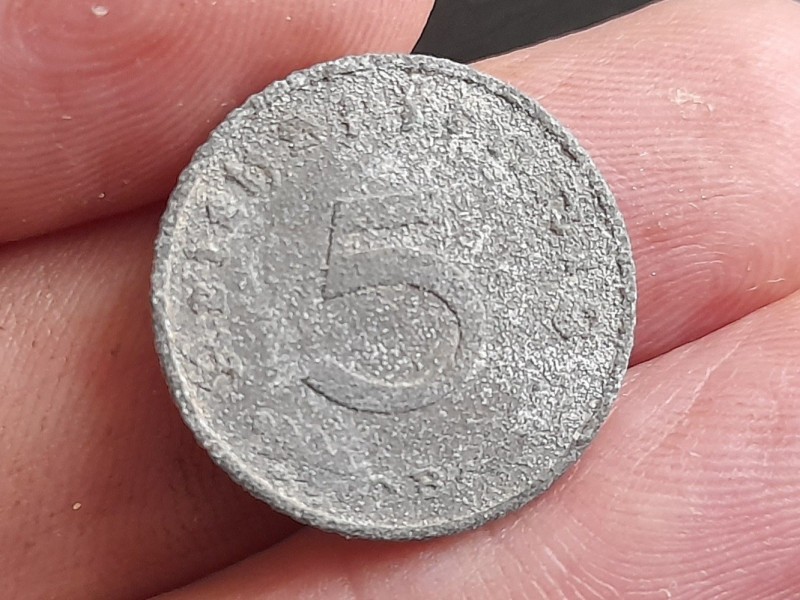 Nemacka, 5 pfennig 1943 B