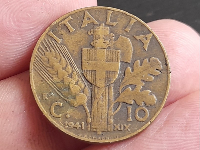 Italija, 10 centesimi 1941