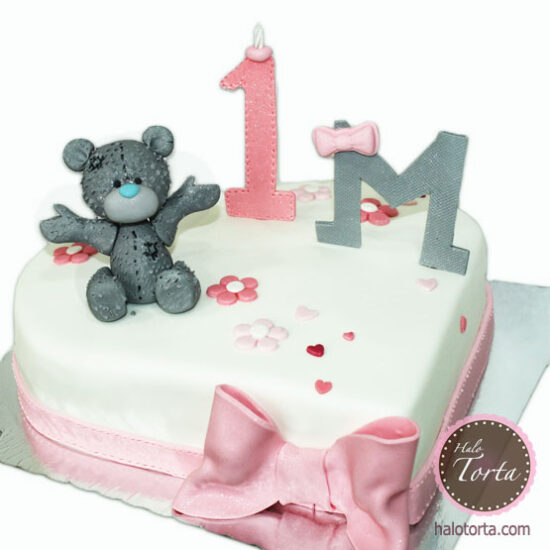 Torta Tatty Bear na srcu