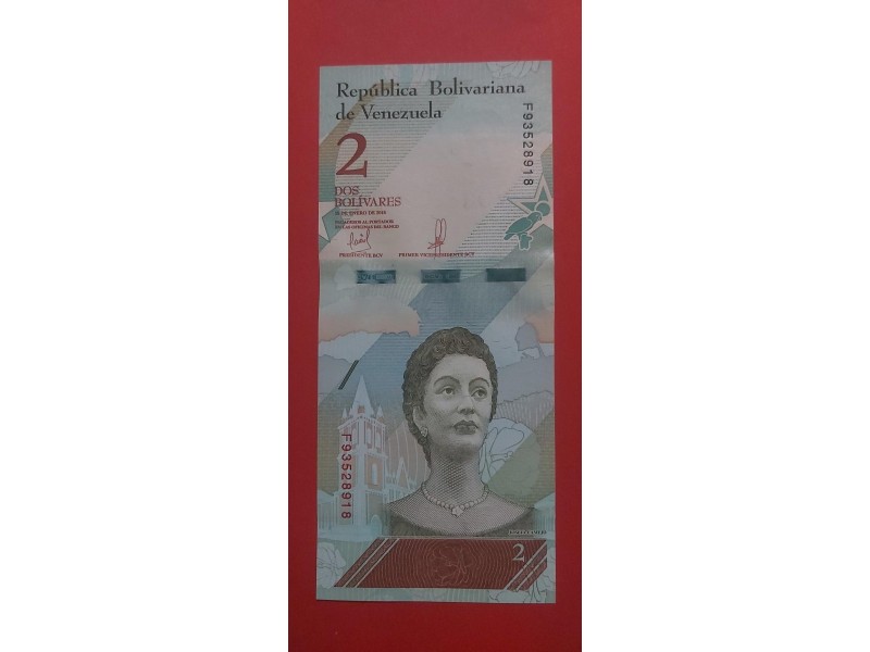 2 bolivares 2018 god Venecuela UNC