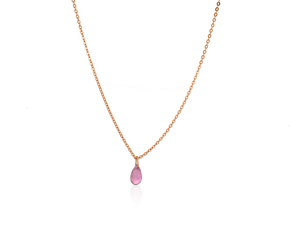 Ogrlica sa pink turmalinom, birthstone za oktobar