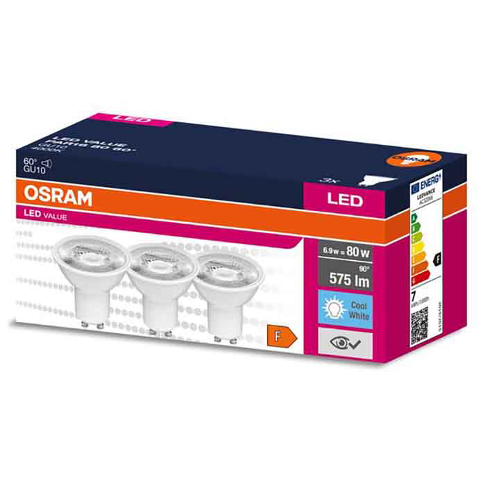 Led sijalica OSRAM 36° 6.9W=80W/840 GU10 575lm 3 kom