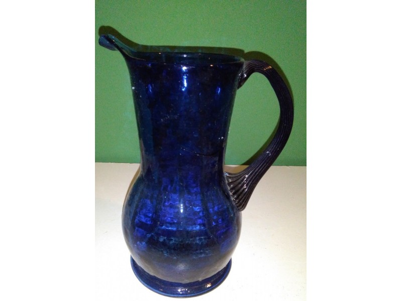 Plavi bokal 20cm (napuklo staklo)