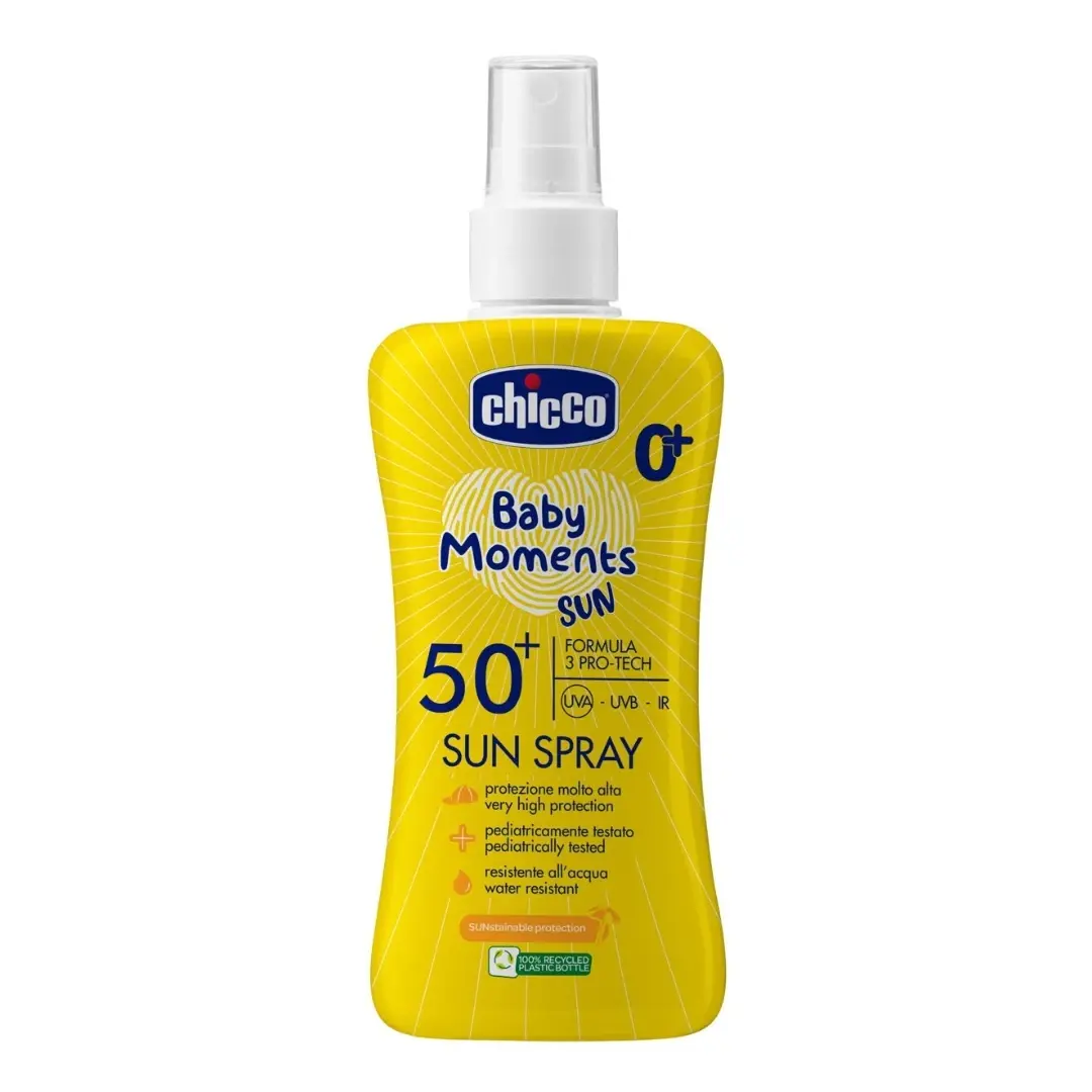 Chicco Baby Moments Sprej za sunčanje, SPF50+, 150 ml